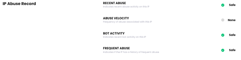 Passed Request IP Detail – ARGOS Identity