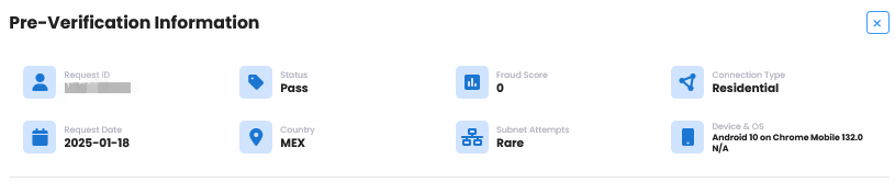 Passed Request IP Detail – ARGOS Identity